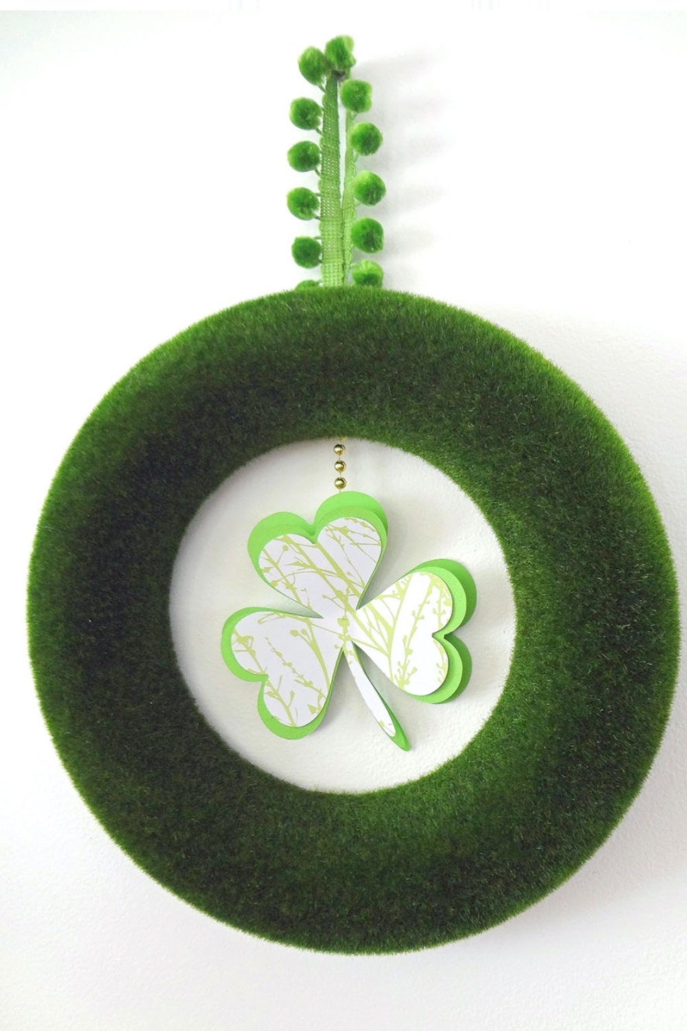 Minimal St Patrick S Day Shamrock Wreath Made In A Day