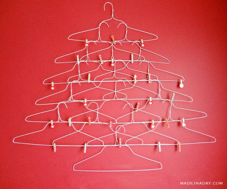 Quirky Wire Hanger Holiday Card Holder