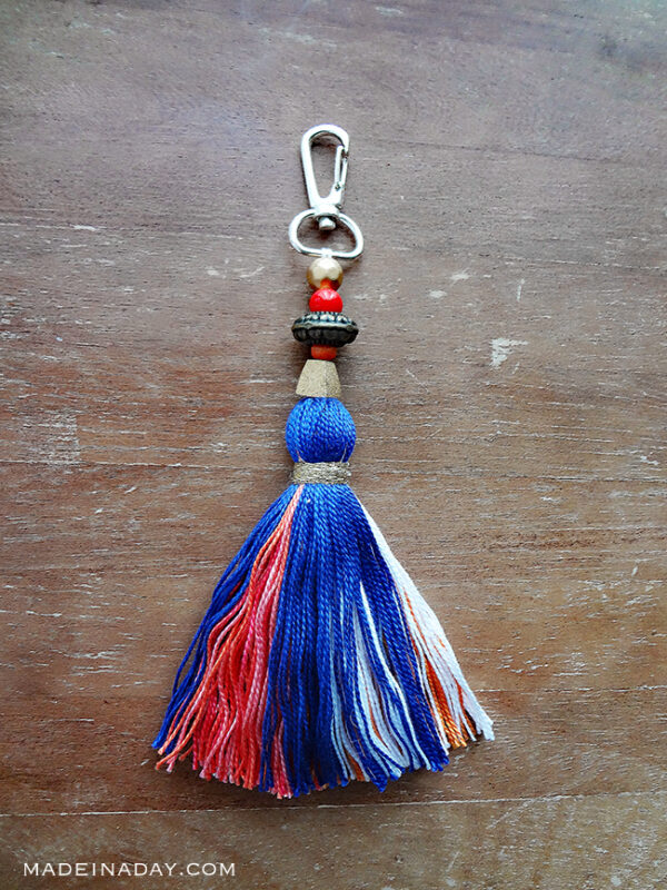 DIY Tassel Key Chain Anthropologie Inspired