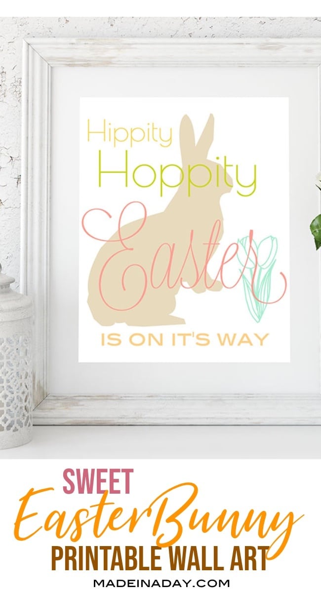 Hippity Hoppity Easter Bunny Printable