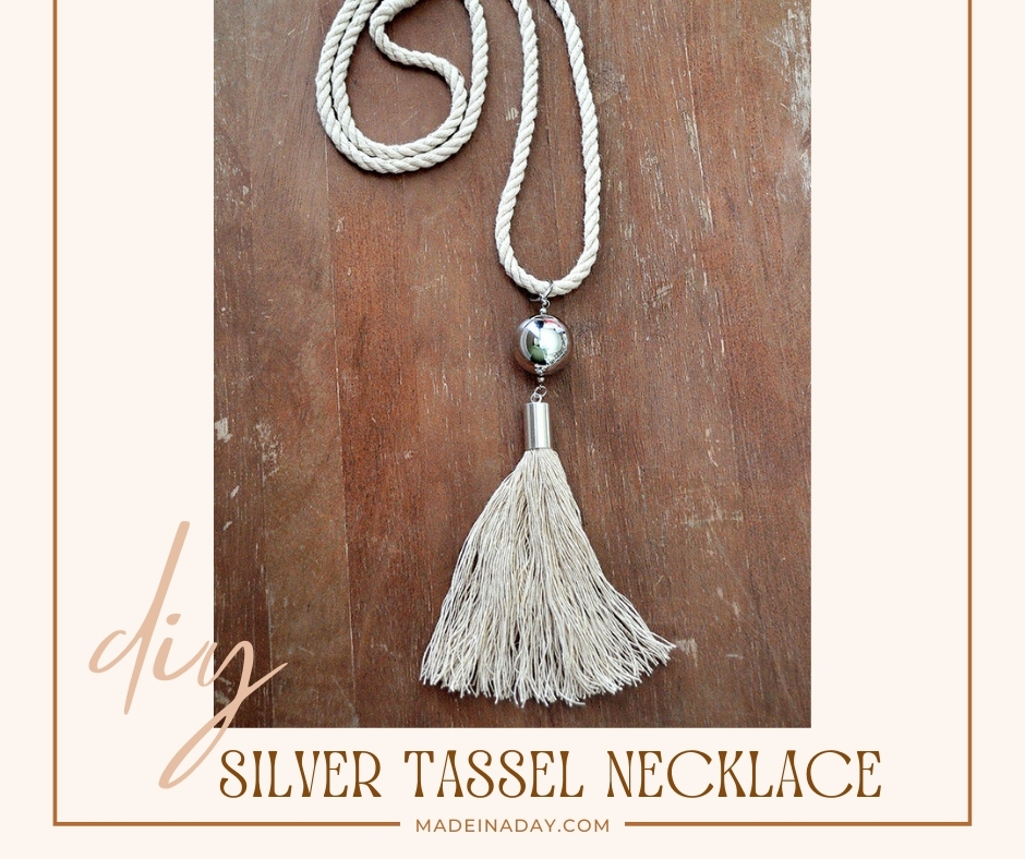 Nautical Glam Silver Tassel Necklace