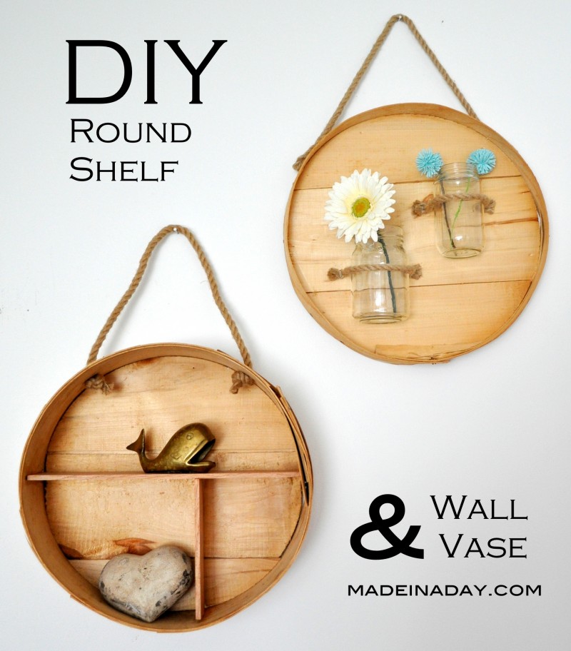 DIY Round Wall Shelf