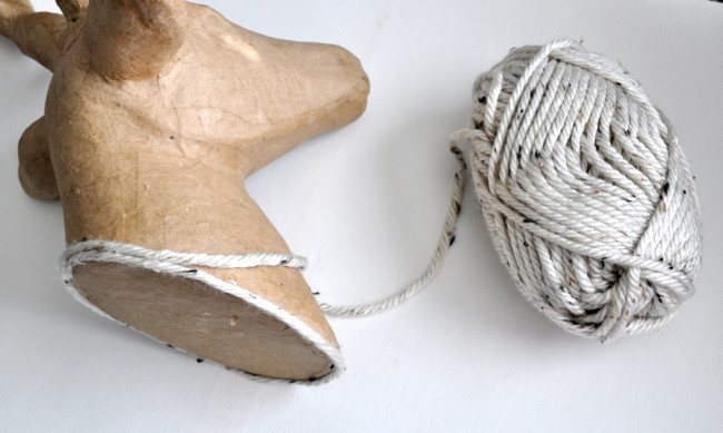 Festive Plaid And Yarn Faux Deer Head