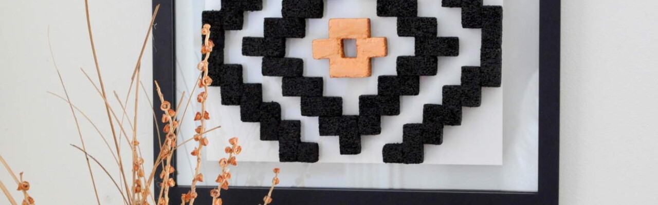 DIY Aztec Pattern Wall Art | Made In A Day