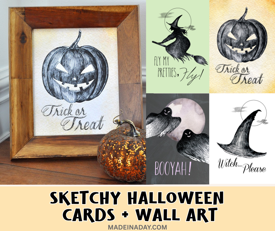 Halloween Cards And Printable Wall Art