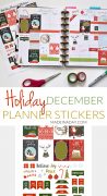 Trendy December Christmas Printable Planner Stickers | Made In A Day