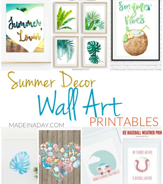 Fun Summer Decor Printable Wall Art