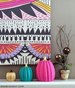 3 Colorful DIY Boho Chic Painted Pumpkins