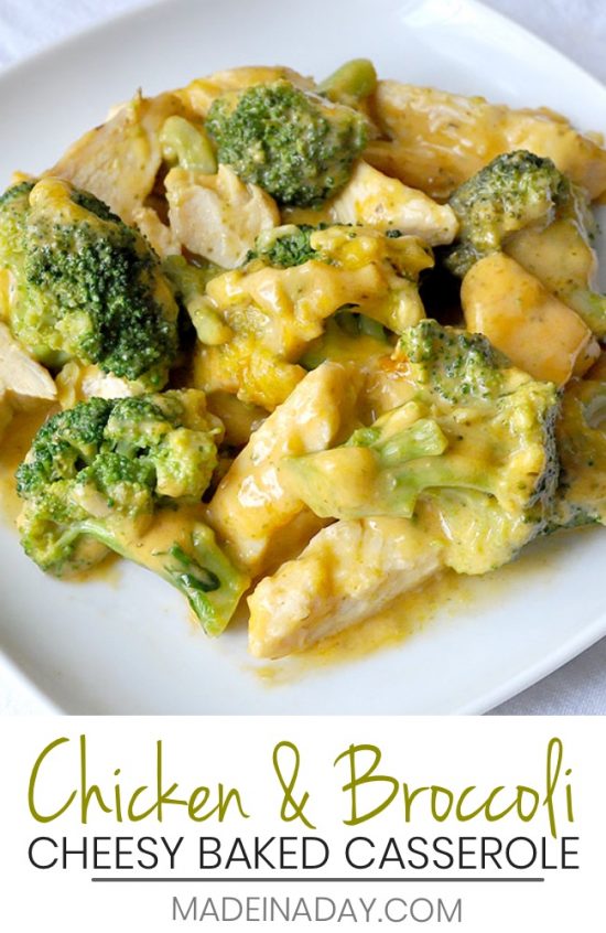 Delicious Cheesy Chicken Broccoli Bake Casserole