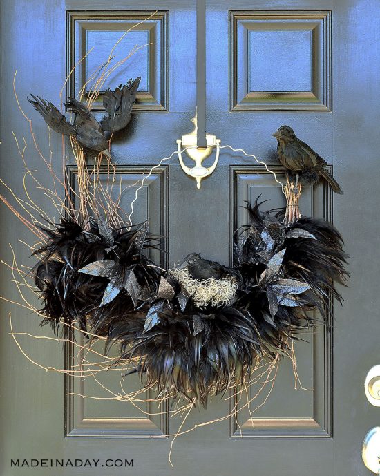 Harvest Pumpkin Autumn Wispy Wreath