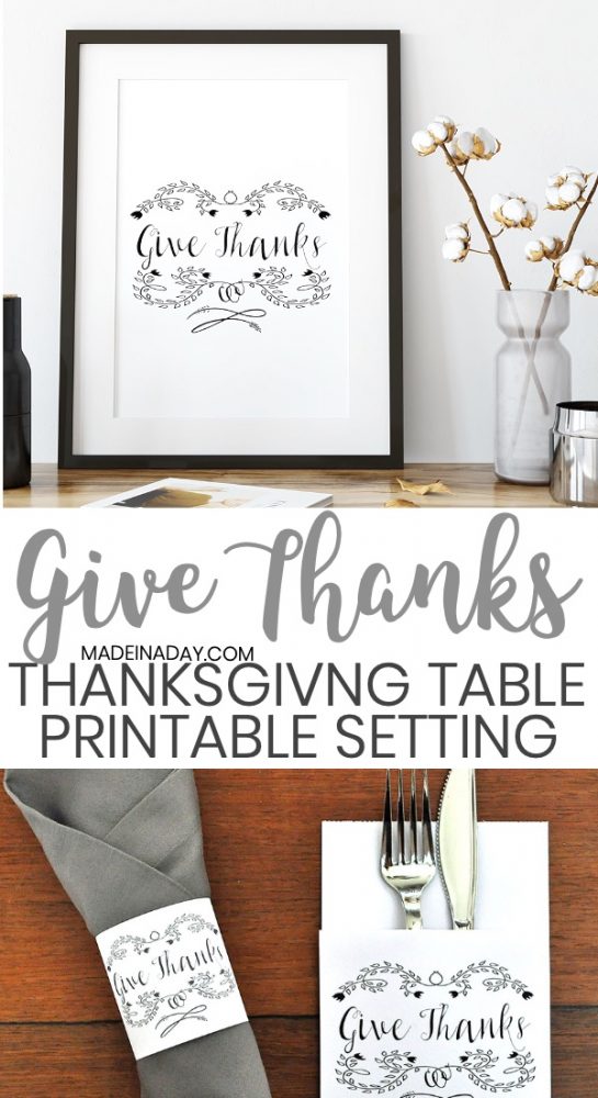 Give Thanks Thanksgiving Place Setting Set