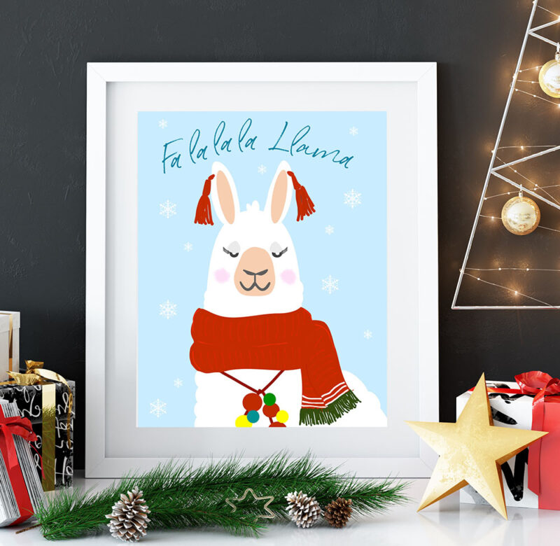 Peace Love And Llama Printable Wall Art