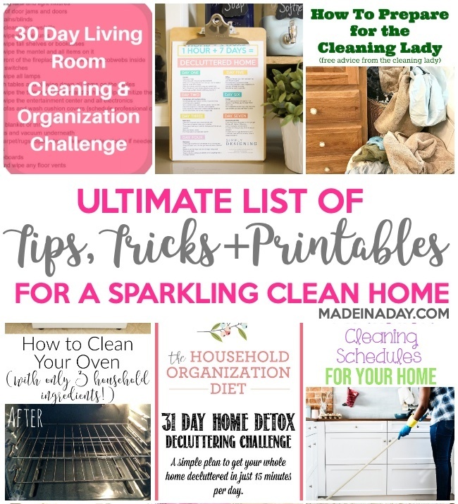 Ultimate List Of Tips & Printables For A Clean Home