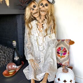 Mesmerizing Two Headed Skeleton Halloween Decor • Made in a Day