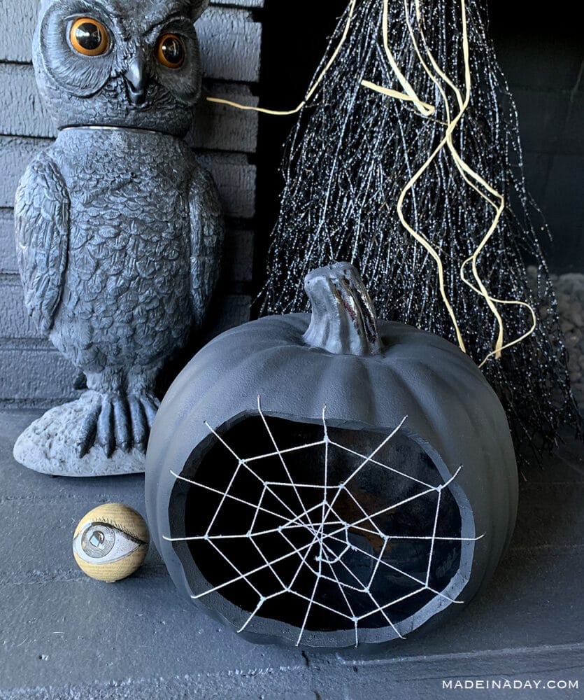 Spine Tingling Spider Web Pumpkin