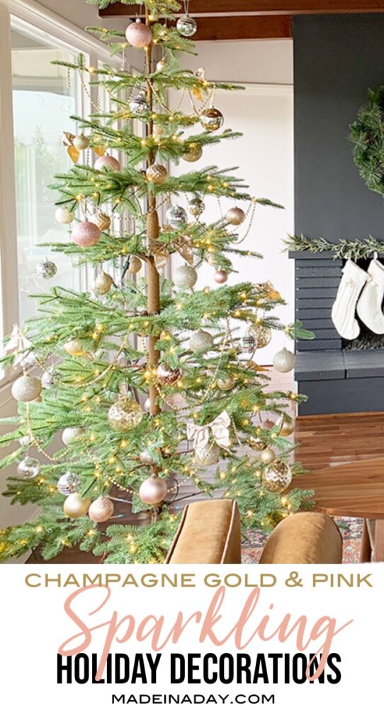 Sparkling Champagne Gold Sparse Christmas Tree