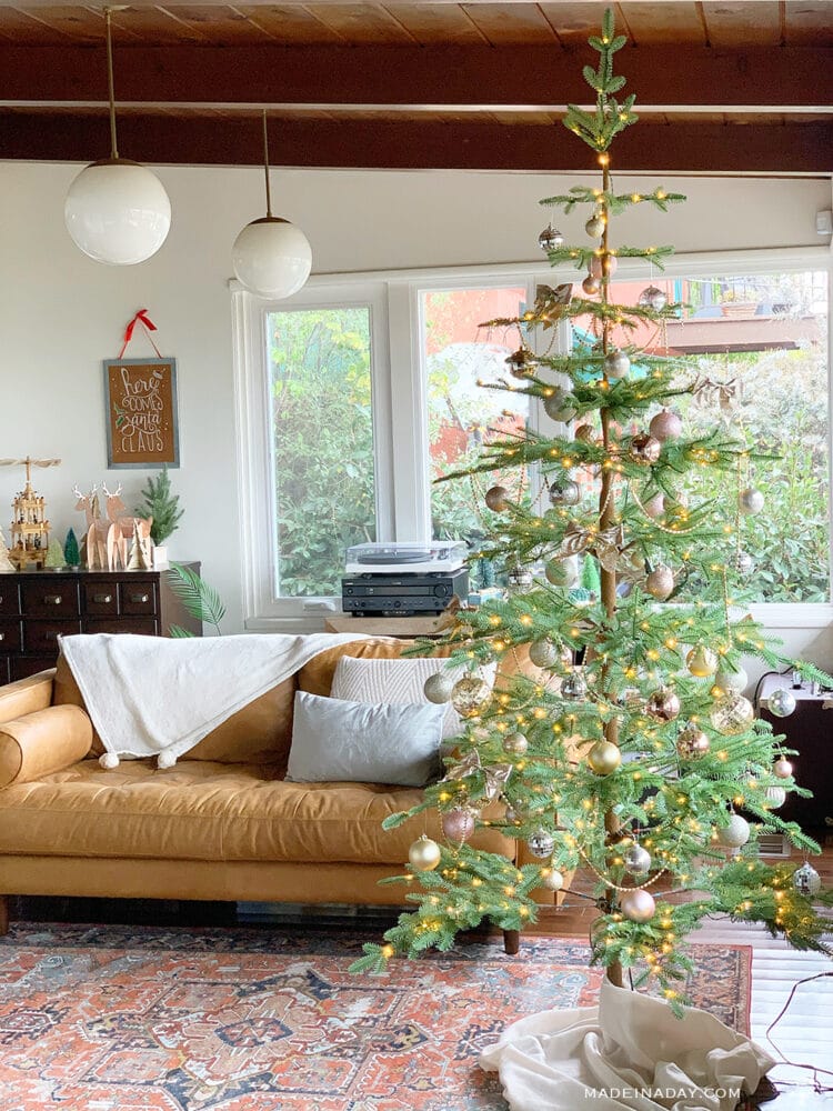 Sparkling Champagne Gold Sparse Christmas Tree