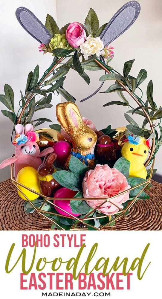 Charming Boho Style Woodland Easter Basket