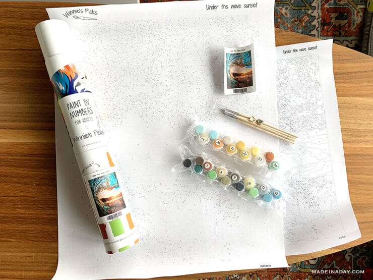 DIY Paint By Numbers Art: Surf At Sunset