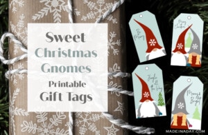 Printable Christmas Gnome Gift Tags