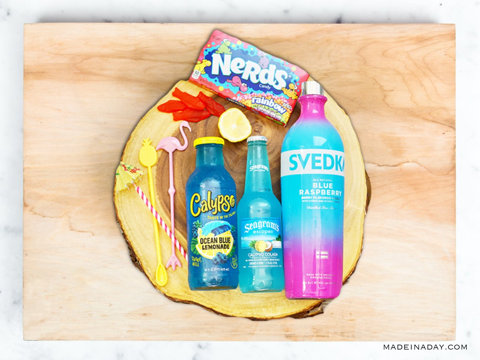 Refreshing Seagrams Calypso Colada Fishbowl Cocktail