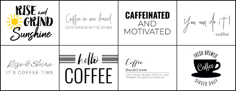 Perky Free Printable Coffee Signs For Your Bar!