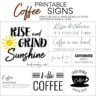 Perky Free Printable Coffee Signs For Your Bar!