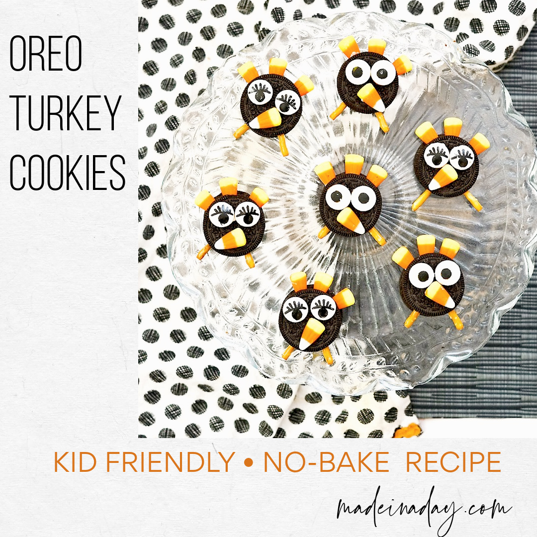 No Bake Oreo Turkey Cookies With Pretzels