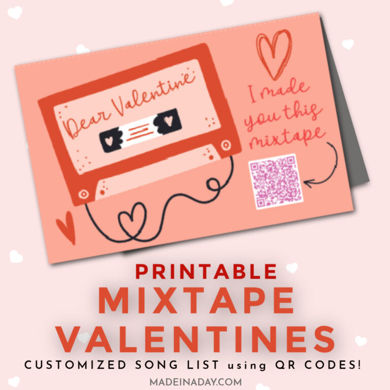 Valentines Mixtape Cards With Qr Codes