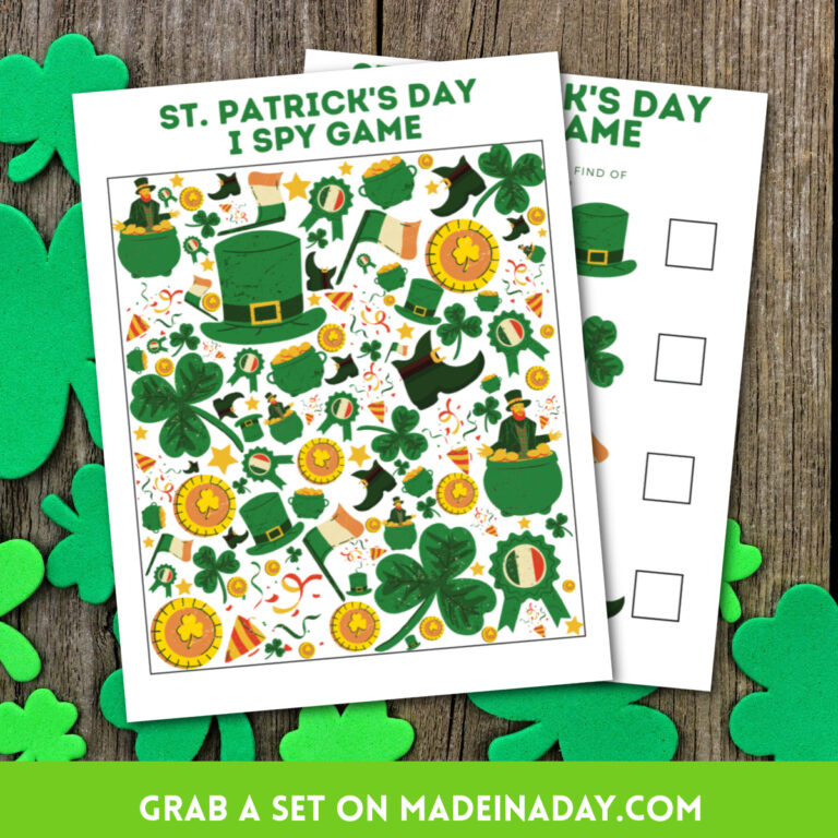 St Patricks Day I Spy Game Printable