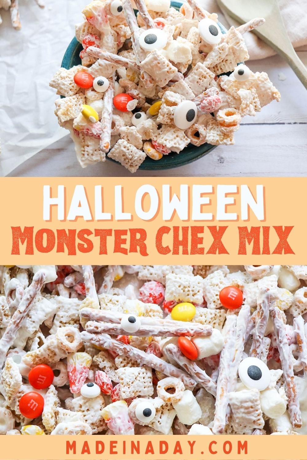 Creepy Monster Halloween Chex Mix