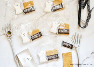 Halloween Smores Ghost Party Favors