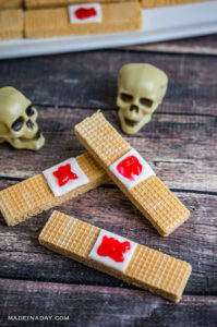 Bloody Band-Aid Halloween Bandages Cookies