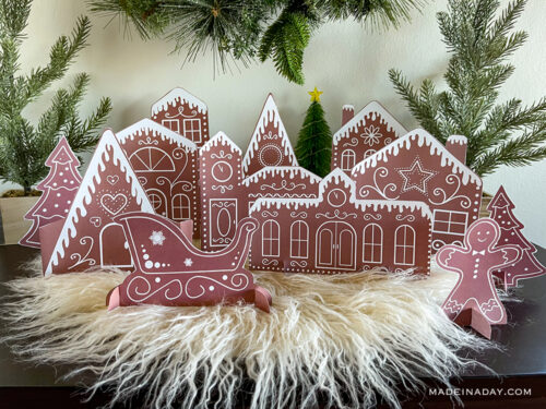 Printable Gingerbread Village Houses