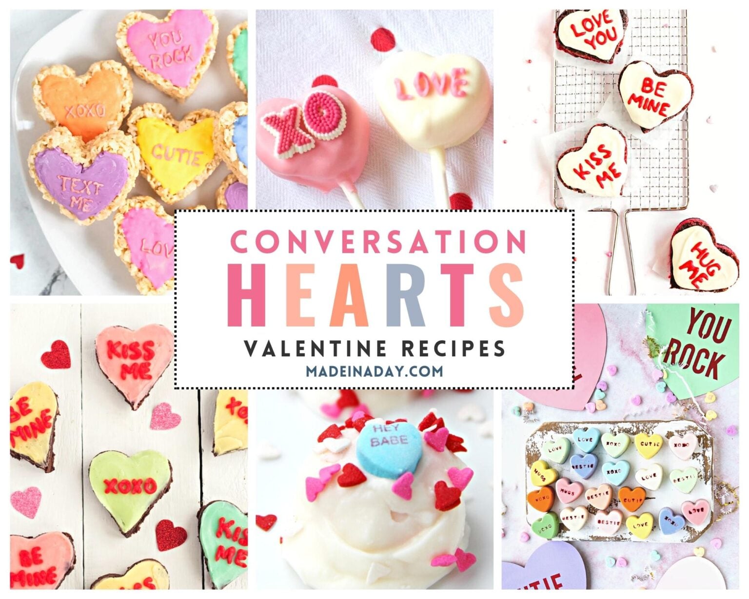 Valentine Treats With Conversation Hearts