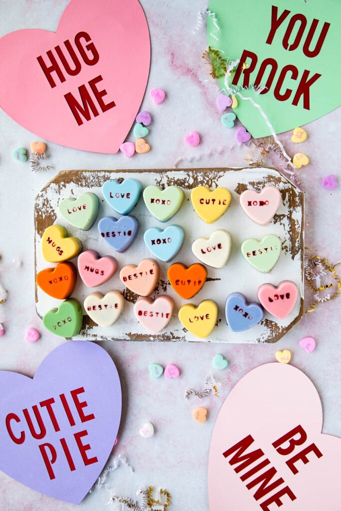Valentine Treats With Conversation Hearts