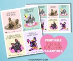 French Bulldog Valentines Card Set