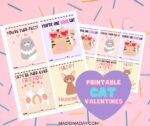 Printable Valentines Cat Cards For Kids