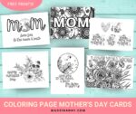 Printable Mothers Day Coloring Cards
