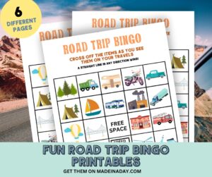Road Trip Bingo Printable PDF Set | Made In A Day