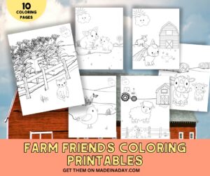 Farm Animals Coloring Pages | Made In A Day