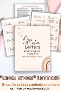 Open When Letters Printable Kit