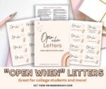 Open When Letters Printable Kit