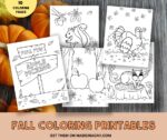 Fall Coloring Pages Free Printable Set