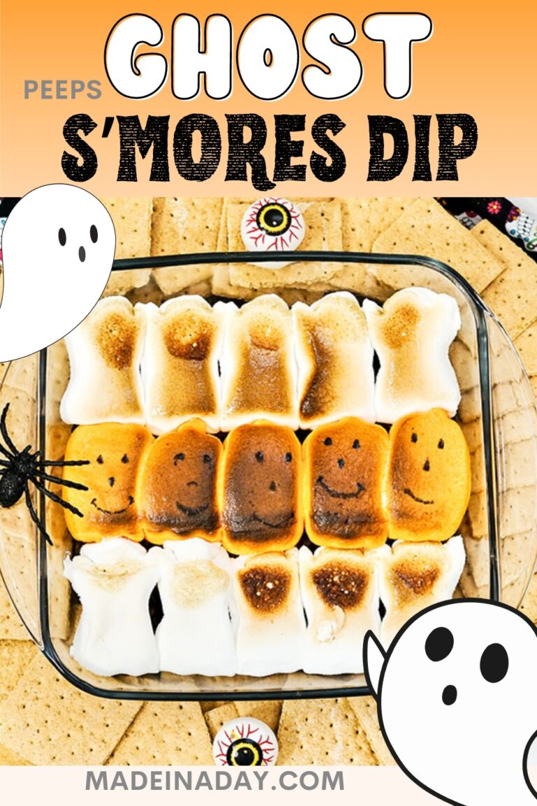 Ghost Halloween Peeps Smores Dip Recipe