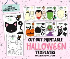 Halloween Cut Out Printable Craft Templates