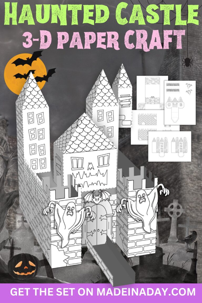 Haunted Castle Halloween Paper Crafts Printable