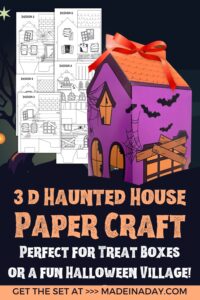 3D Haunted House Halloween Treat Boxes
