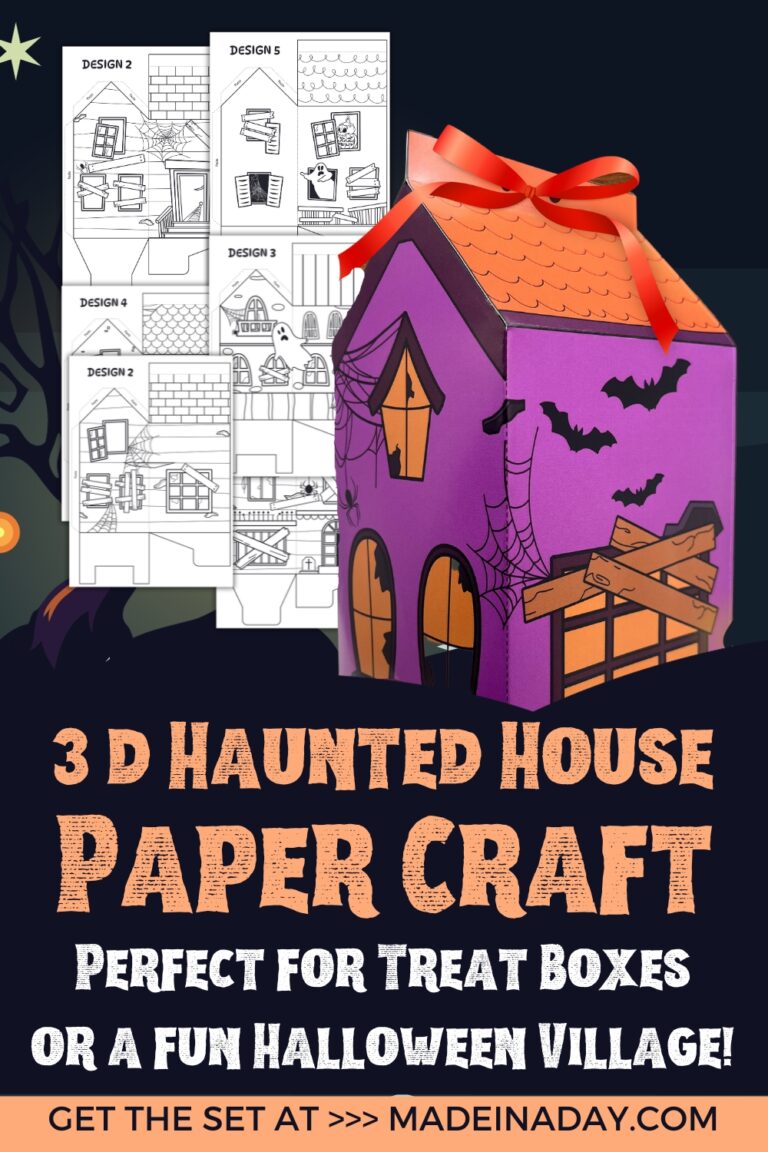 3D Haunted House Halloween Treat Boxes