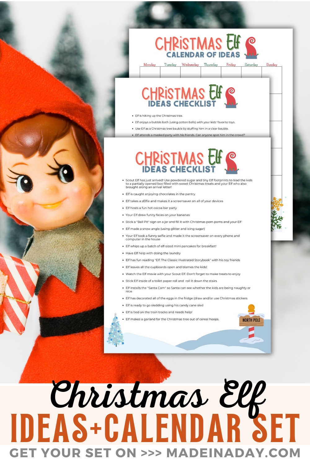 Christmas Elf Hiding Ideas List Set